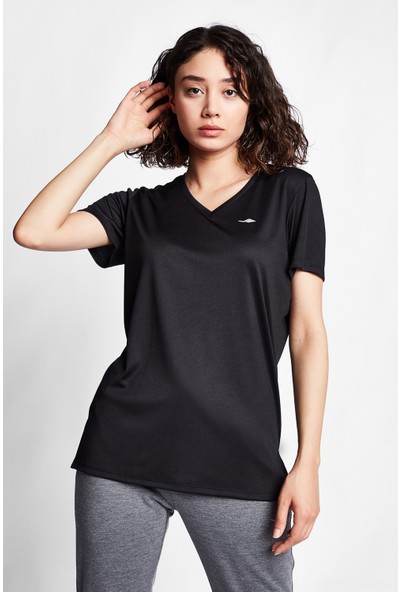 Lescon Siyah Kadın T-Shirt 22S-2208-22N