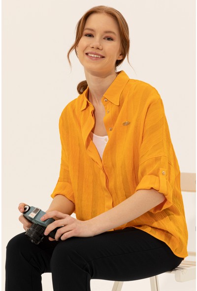 U.S. Polo Assn. Kadın Koyu Sarı Gömlek