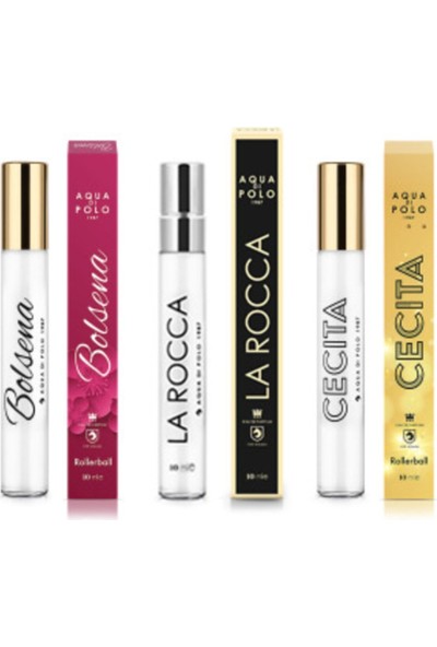 Aqua Di Polo 1987 Bolsena + La Rocca+ Cecita Edp Kadın Parfüm 30 ml Özel Mini Boy 3'lü Set
