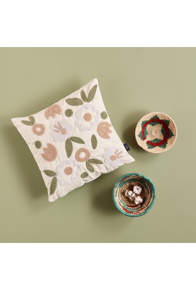 Flowers Kırlent Yeşil (45X45 Cm)