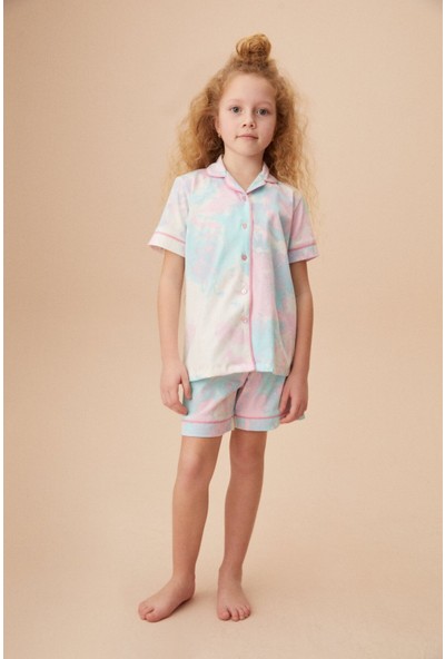 Suwen Batik Çocuk Maskulen Şort Takımı Suwen Batik Çocuk Maskulen Şort Takımı