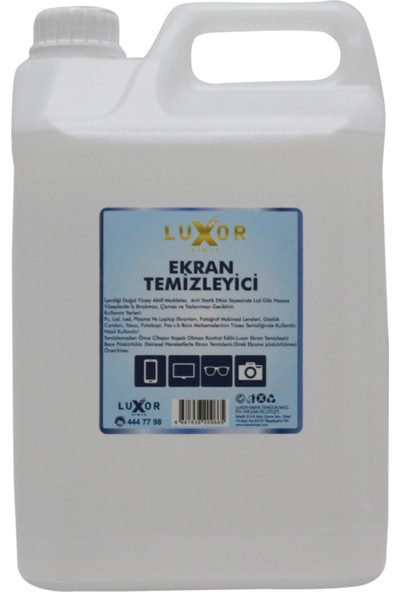 Luxor Kimya Ekran Gözlük LCD Temizleyici 5 Lt Luxor Kimya Ekran Gözlük LCD Temizleyici 5 Lt