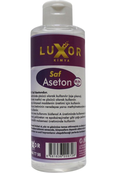Luxor Kimya %99.9 Saf Aseton 200ML