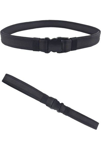 Siyah Ince Palaska - Ayarlanabilir Cırtlı Outdoor Kemer - 4 cm