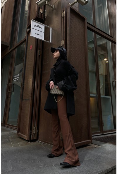 Valeur Kahverengi Geniş Paça Pantolon ATE794