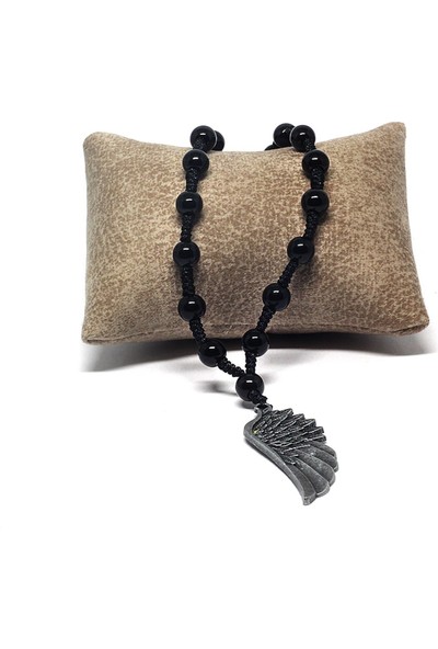 Bakcenter metal Kanatlı Figürlü Örme Kolye