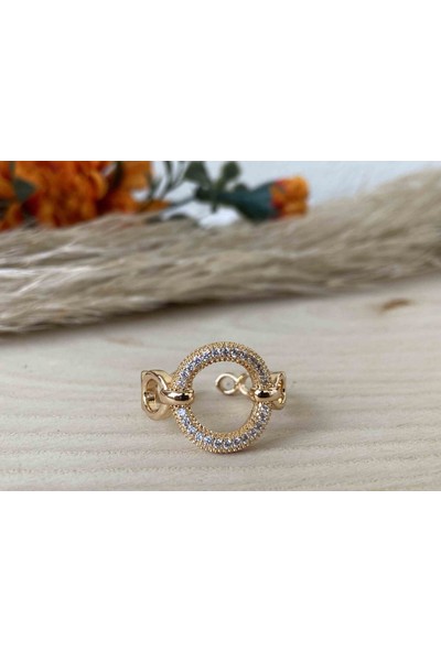 Aksesuarr Çarşısı Yuvarlak Zirkon Taş Sıralı Yüzük