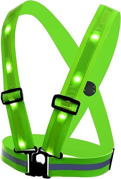 Newmore 3 Işık Modlu LED Yansıtıcı Gece Bisiklet Yeleği - Yeşil (Yurt Dışından) Newmore 3 Işık Modlu LED Yansıtıcı Gece Bisiklet Yeleği - Yeşil (Yurt Dışından)