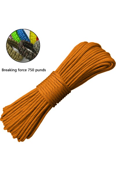 Zonne Acil Bölge Naylon Örgülü 30 M, Çok Amaçlı Kamp Ipi | (1 Paket) (Yurt Dışından)