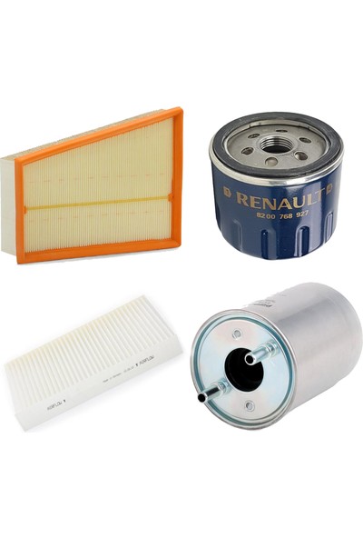 Parça Par Renault Megane 3 Filtre Bakım Seti 1.5 Dci 2008-2019 [5-106-110 Beygir PARCAPAR1984C]