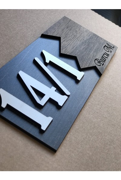 Amorf Design Dekoratif Ahşap Isimli Kapı Numarası Amorf Design Dekoratif Ahşap Isimli Kapı Numarası