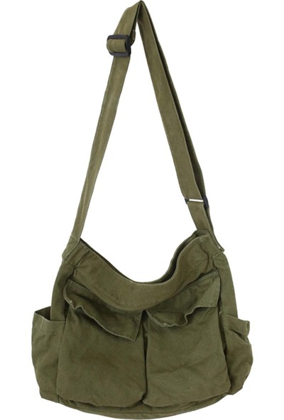 Moda Omuz Çantası Messenger Çanta Büyük Kapasiteli Tuval Tote Lady Kadınlar Için Bir Boyutu Yeşil Moda Omuz Çantası Messenger Çanta Büyük Kapasiteli Tuval Tote Lady Kadınlar Için Bir Boyutu Yeşil