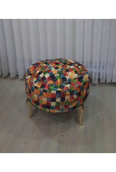 Evoni Design Puffy Yuvarlak Lastik Puf