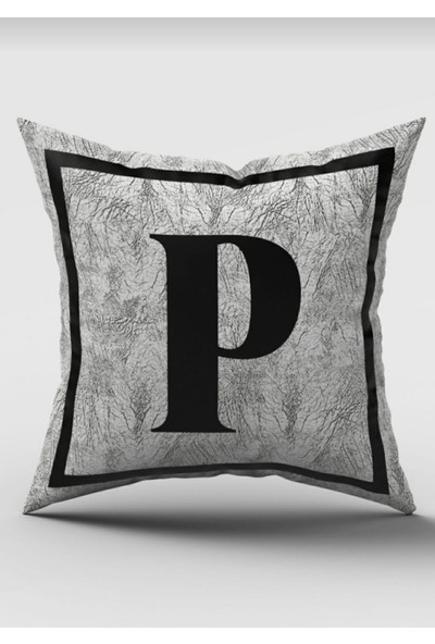 Kurt Tekstil Harfli Yastık Kılıfı