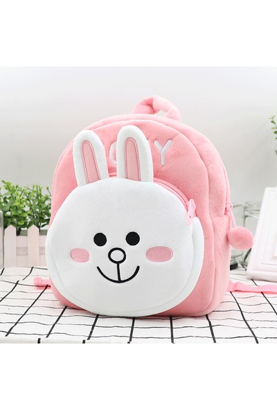 Hausen Küçük Tavşan Plush Kızın Okul Çantası - Pembe (Yurt Dışından) Hausen Küçük Tavşan Plush Kızın Okul Çantası - Pembe (Yurt Dışından)