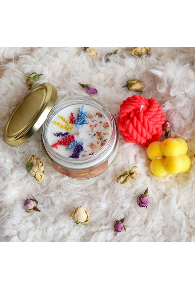 Trend Mum 3 Lü Set Zambak Kokulu Kavanoz Mum , Bubble Mum ve Örgü Yumak Soya Mum Meditasyon Aromaterapi Trend Mum 3 Lü Set Zambak Kokulu Kavanoz Mum , Bubble Mum ve Örgü Yumak Soya Mum Meditasyon Aromaterapi