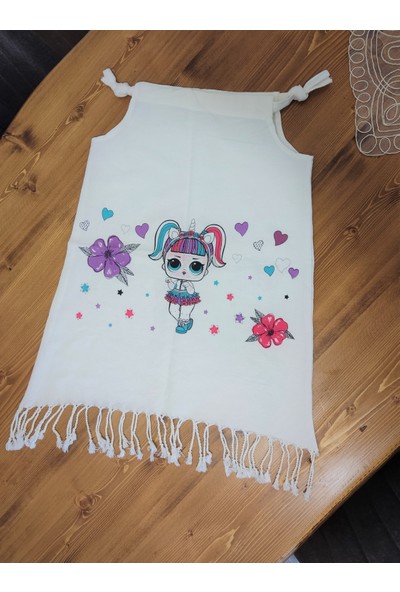 Caretta Lol Desenli Çocuk Plaj Elbisesi