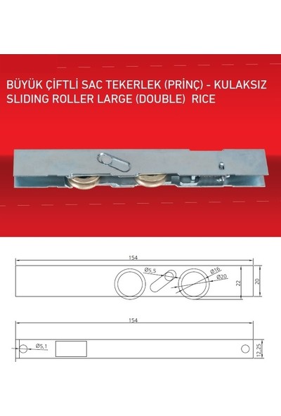 Efk Hırdavat Büyük Çiftli Sac Tekerlek Pirinç Kulaksız Efk Hırdavat Büyük Çiftli Sac Tekerlek Pirinç Kulaksız