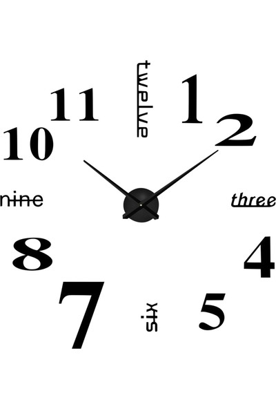 Bilu Store 3D Stick On Duvar Saati Modern-Sanat Tasarım Çıkartması Dıy Ayna Sticker Mute Homedecor (Yurt Dışından) Bilu Store 3D Stick On Duvar Saati Modern-Sanat Tasarım Çıkartması Dıy Ayna Sticker Mute Homedecor (Yurt Dışından)