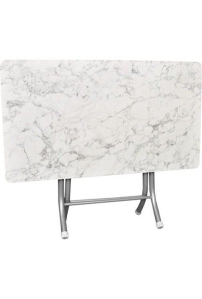 Aslan Store Yemek Masası Beyaz Mermer Desen 70X120