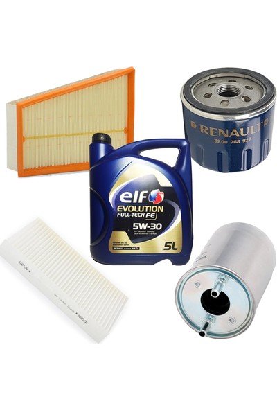 Parça Par Renault Megane 3 Filtre Yağ Bakım Seti 1.5 Dci 2008-2019 [5-106-110 Beygir PARCAPAR1984D]