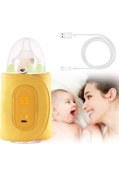 Showfashion Tech USB Taşınabilir Biberon Isıtıcı - Sarı (Yurt Dışından)