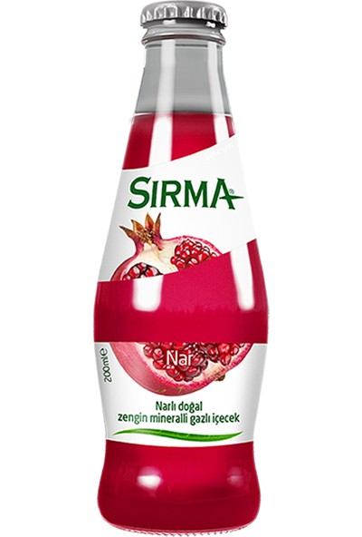 Sırma Nar Aromalı Meyveli Soda 200 ml x 6'lı Sırma Nar Aromalı Meyveli Soda 200 ml x 6'lı