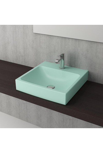 Bocchi Scala Tezgah Üstü Lavabo 48 cm Mat Mint Yeşil 1076-033-0126 Bocchi Scala Tezgah Üstü Lavabo 48 cm Mat Mint Yeşil 1076-033-0126