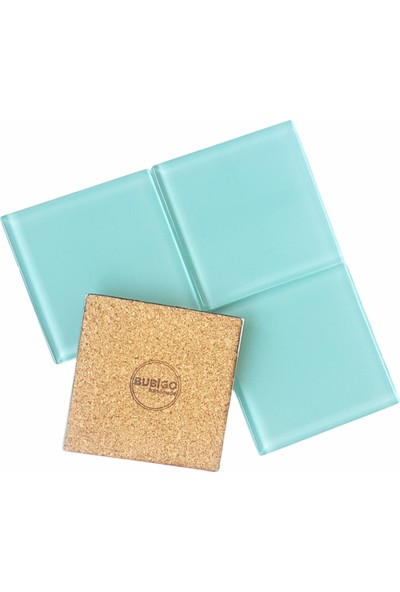 Bubigo Cam Bardak Altlığı Renkli 4'lü Set Bubigo Cam Bardak Altlığı Renkli 4'lü Set