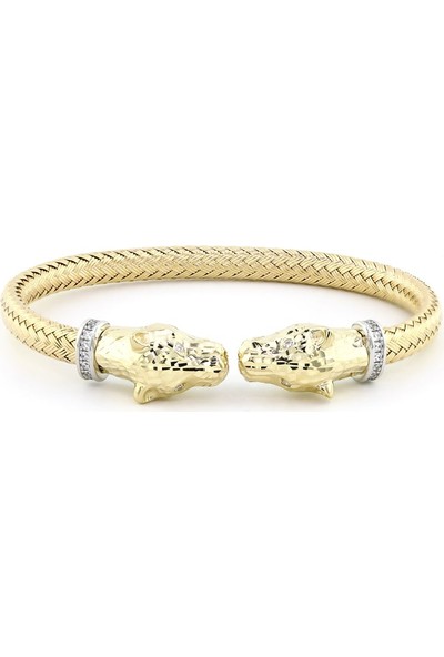 Altınkaynak 14 Ayar Leopar Kelepçeli Altın Bilezik