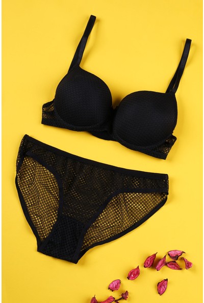 Eminna Kadın Dantel Işlemeli Desenli Sütyen Takımı