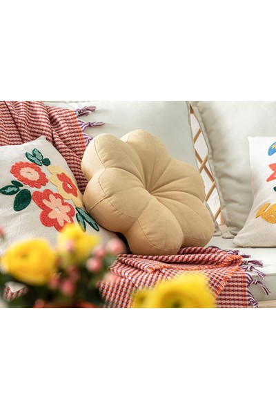 Summer Bloom Dekoratif Kırlent 40 cm Sarı