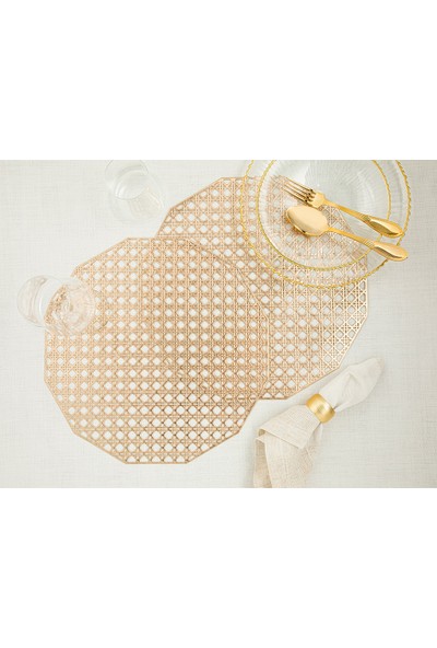 Shining Stars Pvc 2'li Amerikan Servis 38 cm Gold Shining Stars Pvc 2'li Amerikan Servis 38 cm Gold