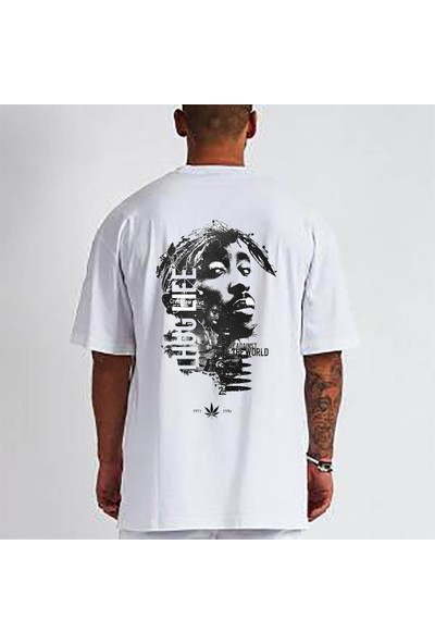 Lady Henna Baskılı Oversize Unisex T-Shirt 51