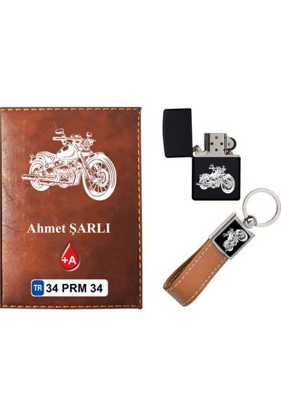 Promosyon Denizi Isiminize Özel Motor Logolu Taba Ruhsat Kabı - Anahtarlık - Çakmak Promosyon Denizi Isiminize Özel Motor Logolu Taba Ruhsat Kabı - Anahtarlık - Çakmak