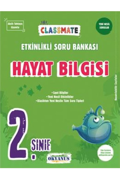 Okyanus Yayınları 2. Sınıf Classmate Hayat Bilgisi Etkinlikli Soru Bankası Okyanus Yayınları 2. Sınıf Classmate Hayat Bilgisi Etkinlikli Soru Bankası