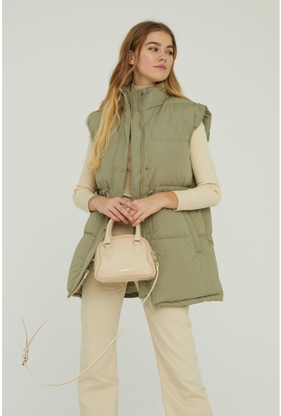 Manuka Çift Fermuarlı Çanta Bej