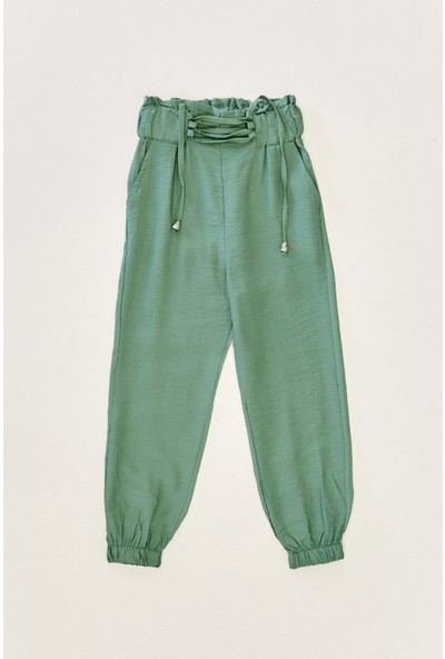 FullaModa Beli Bağcıklı Jogger Çocuk Pantolon