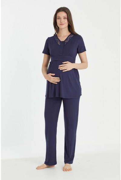 Tampap Kadın Kısa Kollu Lohusa Pijama Takımı Düğmeli Tampap 4080 Tampap Kadın Kısa Kollu Lohusa Pijama Takımı Düğmeli Tampap 4080