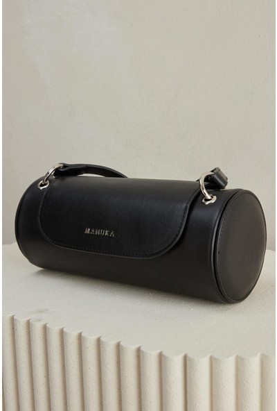 Manuka Silindir Deri Çanta Siyah
