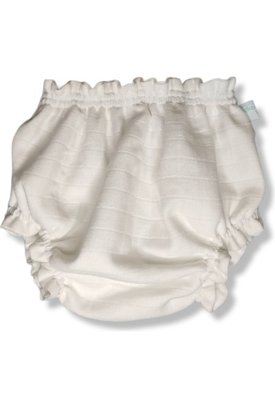 Beyaz Alezli (Sıvı Geçirmez) Külot Bez Bıraktırma Alıştırma Külodu Mayo Şort