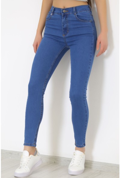 Combinbox Dar Paça Kot Pantolon Mavi1 - 8758.1361.