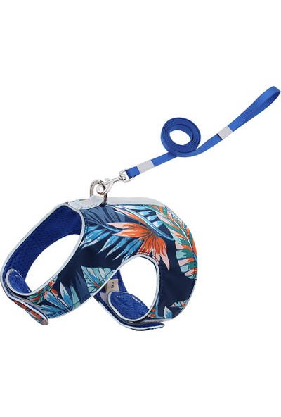 Kedi Koşum Hafif Yansıtıcı Şeritler Pet Göğüs Kayışı Yürüyüş Köpek Xs Mavi