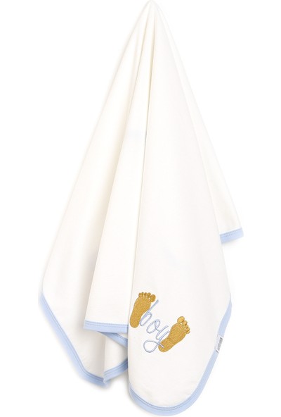 Hello Baby Erkek Bebek Nakışlı Battaniye 90 x 90 cm