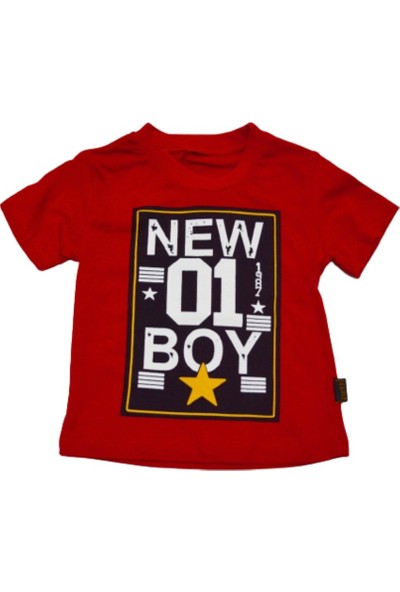 Sarpi - New Boy 01 Baskılı Kırmızı Alt Üst Takım 9 Ay - 3 Yaş