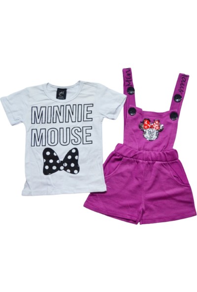 Sarpi - Pullu Askılı Cepli Alt Üst Kız Çocuk Takım 1-5 Yaş