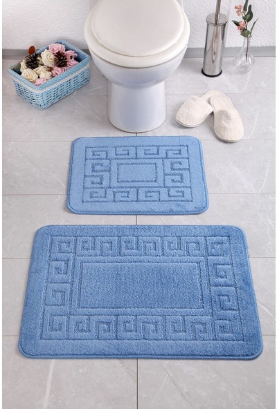 Confetti Ethnıc Rwf Mavi 50X70 40X50 47X50 cm Banyo Halısı