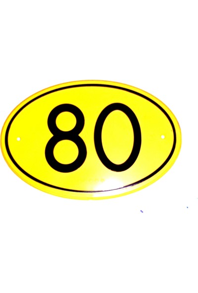 Neko Levha [ 80 Yazili ] Yuvarlak Reflektörlü