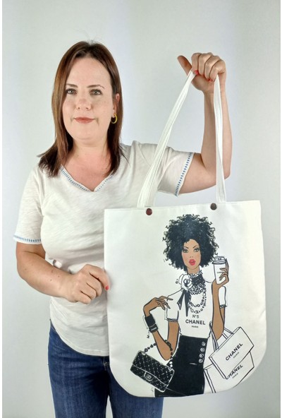 Anka10 Keten Üzeri Havalı Kadın Baskılı Omuz Çantası Anka10 Keten Üzeri Havalı Kadın Baskılı Omuz Çantası