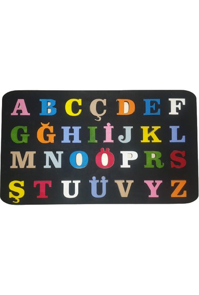 Ahşap Renkli Alfabe Puzzle En:31 cm Boy:18 cm Kalınlık:1,2 cm Ahşap Renkli Alfabe Puzzle En:31 cm Boy:18 cm Kalınlık:1,2 cm